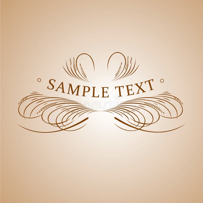 Calligraphy Symmetry Curves. Stock Vector - Illustration of symbol ...