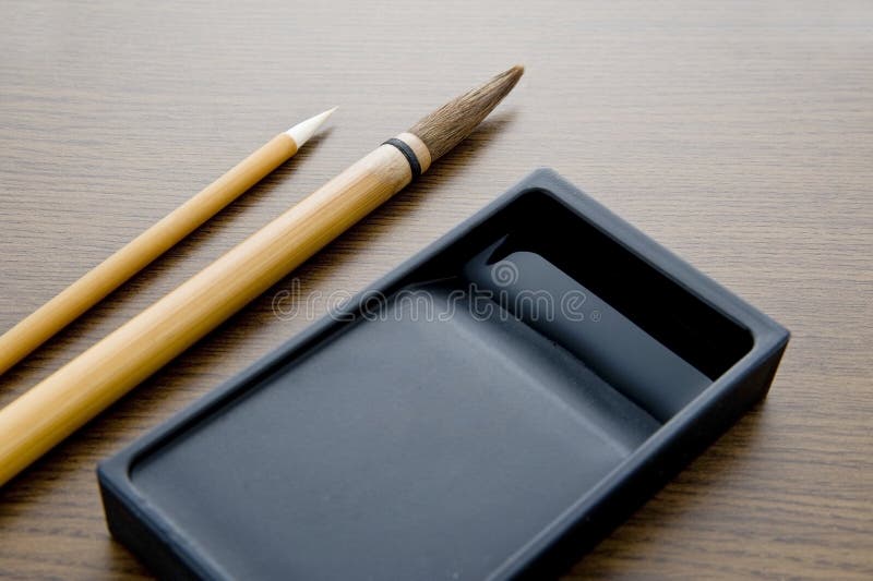 Calligraphy tools stock image. Image of antique, japanese - 27483147