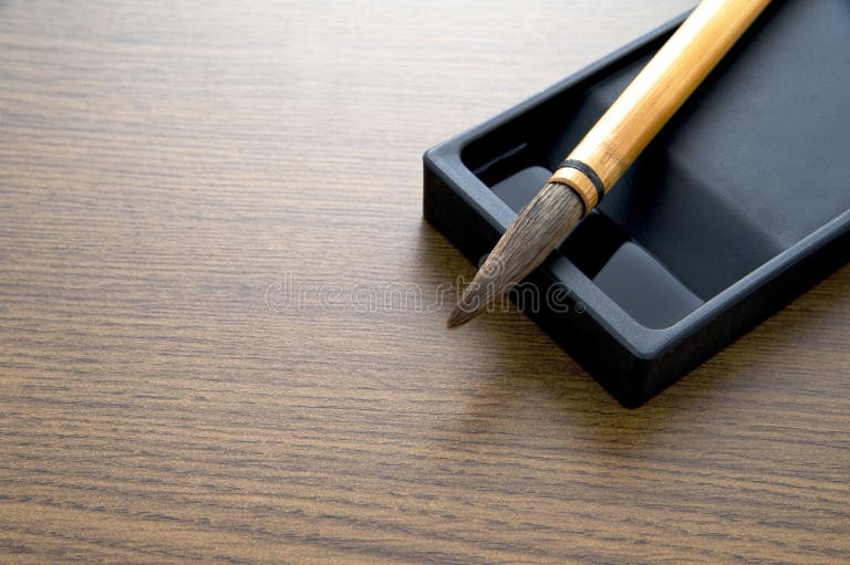 Calligraphy tools stock image. Image of asia, bamboo - 27483151