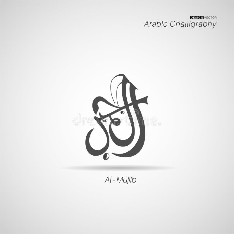 Calligraphy Vector Name of Allah. Editable Design Typography ...