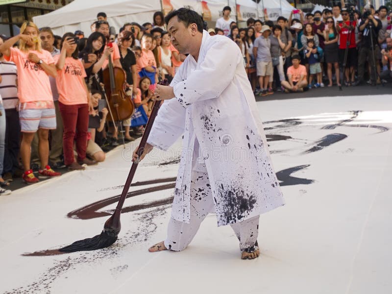 The calligraphyst editorial stock image. Image of skillful - 37439919