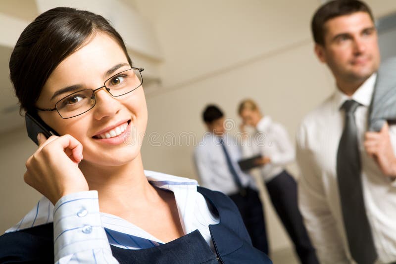 Calling stock photo. Image of communication, happy, attractive - 10337208