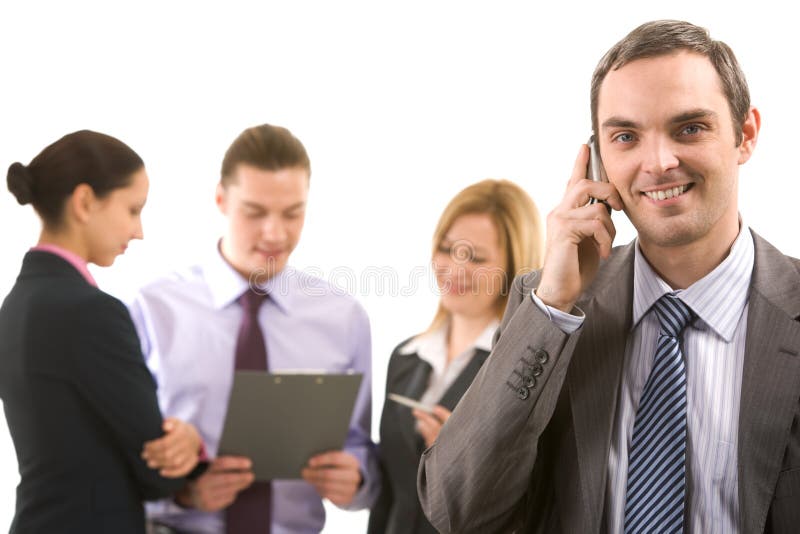 Calling stock image. Image of expertise, busy, colleague - 12600043