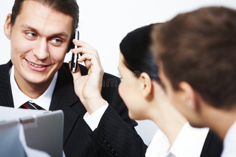 Calling stock photo. Image of cellphone, girl, friendly - 4294094