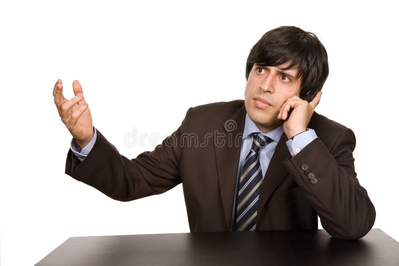 Calling stock photo. Image of businessman, executive, bored - 7396858