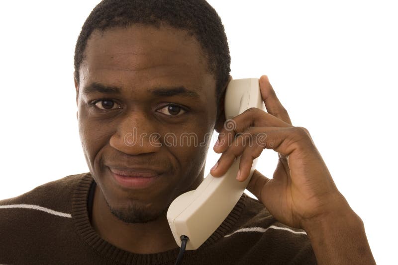 Man on phone stock image. Image of calling, white, smiling - 35143229