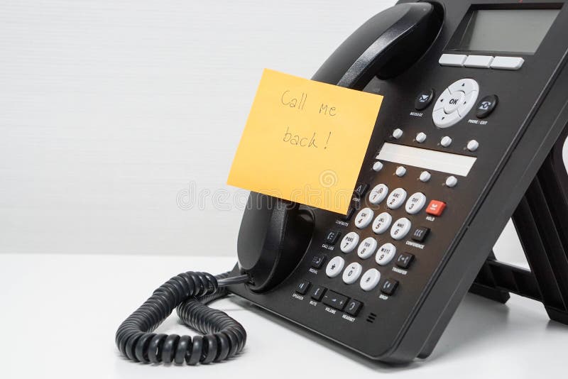 Calling Back Message Note on IP Phone Stock Photo - Image of memory ...