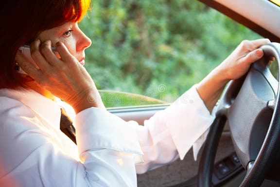 Calling in car stock photo. Image of broker, people, businesspeople ...