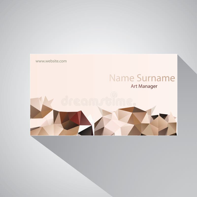 Calling Card of Art Manager. Stock Illustration - Illustration of card ...