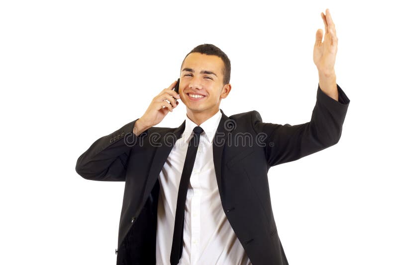 Calling with cellphone stock image. Image of face, gesture - 13495457