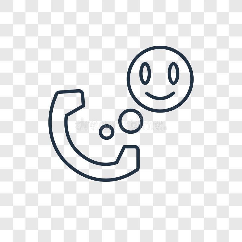 Calling Concept Vector Linear Icon Isolated on Transparent Background ...