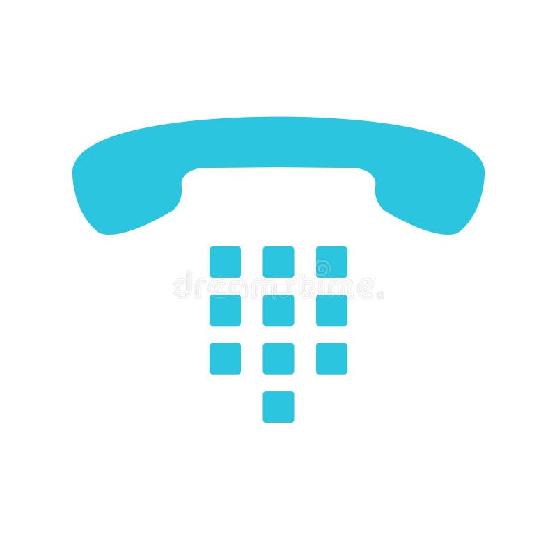 Calling Dial Number Pad Icon Isolated on White Background. Stock Vector ...