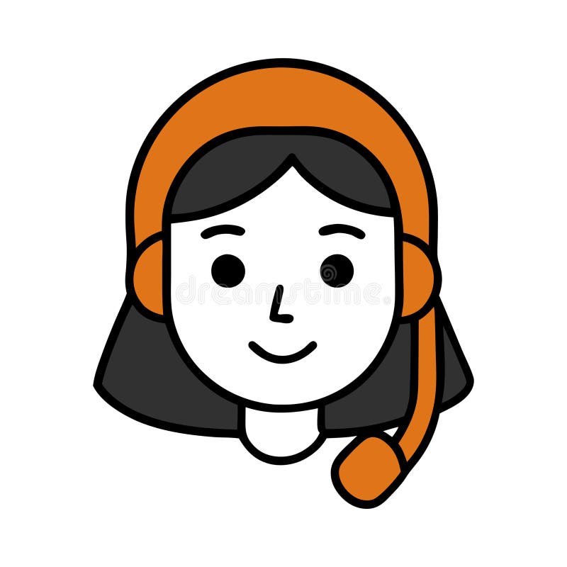 Calling Female Head Vector Illustration Modern Communication Graphics ...