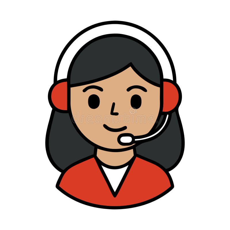 Calling Female Head Vector Illustration Modern Communication Graphics ...