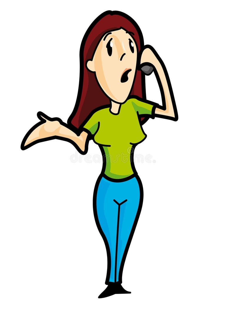 Girl Calling Stock Illustrations – 2,759 Girl Calling Stock ...