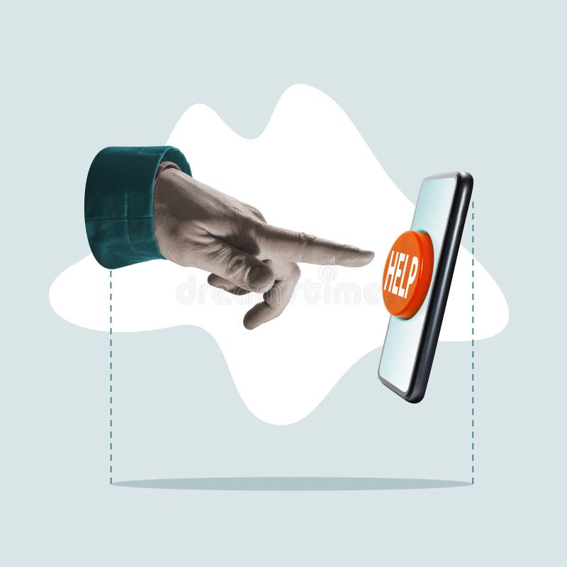 Rescue and Support, Concept. Stock Illustration - Illustration of line ...