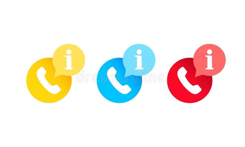 Calling Information Icon. Use for Mobile App, UI Pictogramm. Vector on ...