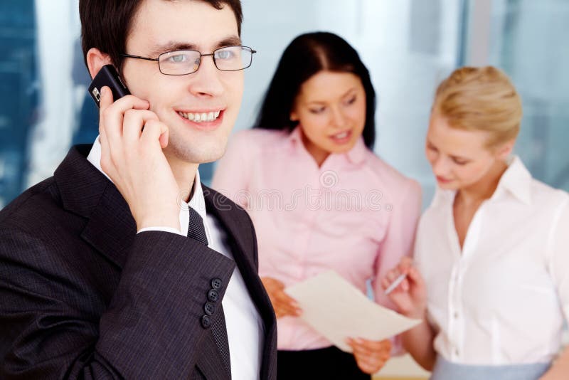 Calling man stock photo. Image of partner, calling, boss - 14049718