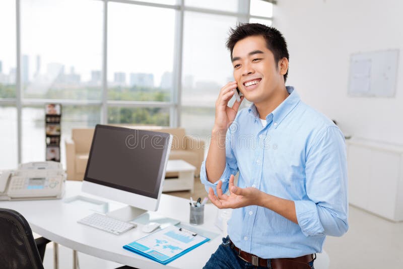 Calling manager stock photo. Image of busy, communication - 52875150