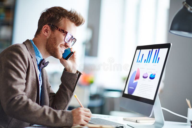 Calling and networking stock image. Image of businessman - 61732591