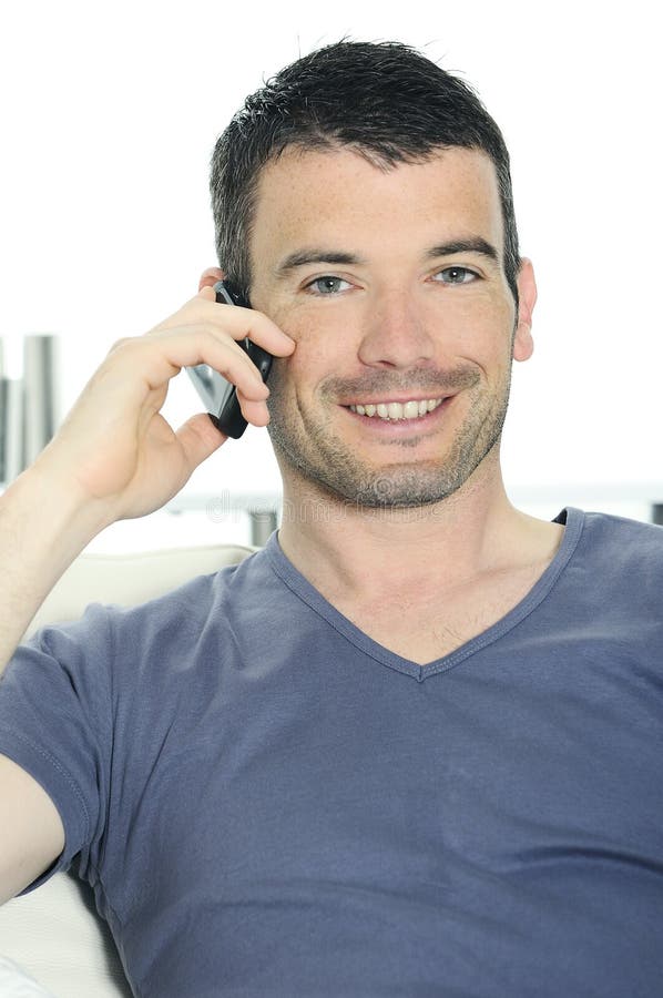 Calling by phone stock photo. Image of elderly, person - 19282064