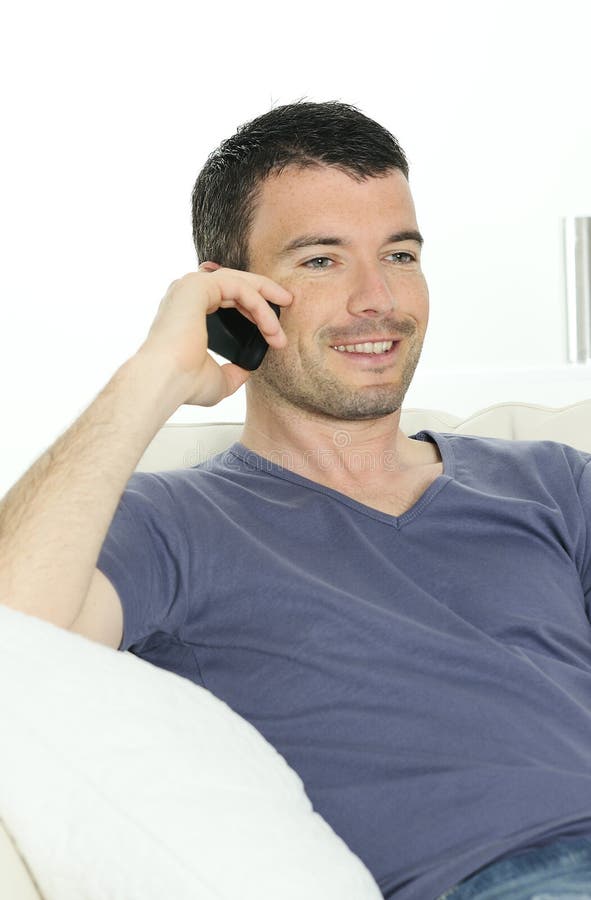 Calling by phone stock photo. Image of people, editor - 19515800