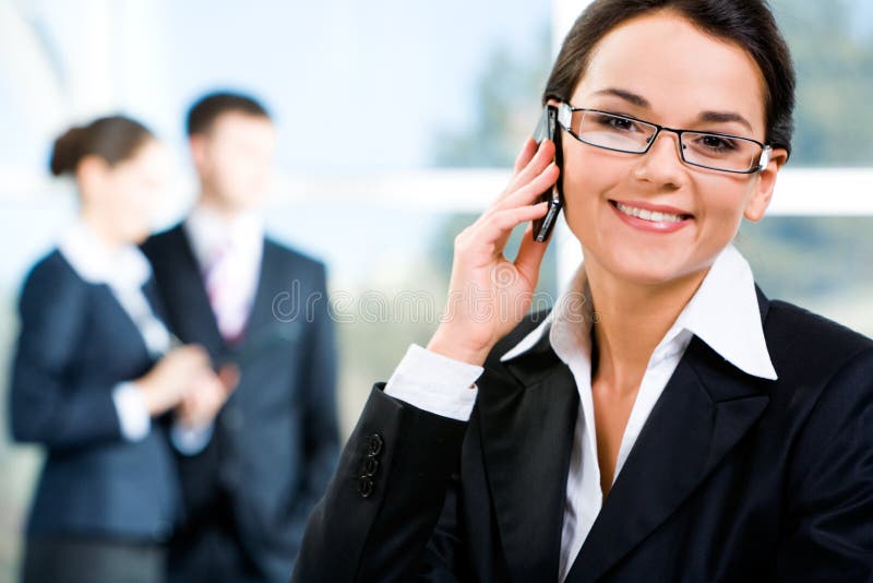 Calling on the phone stock photo. Image of business, communication ...