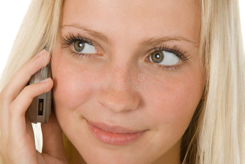 Calling by phone stock photo. Image of talk, smile, people - 7988042