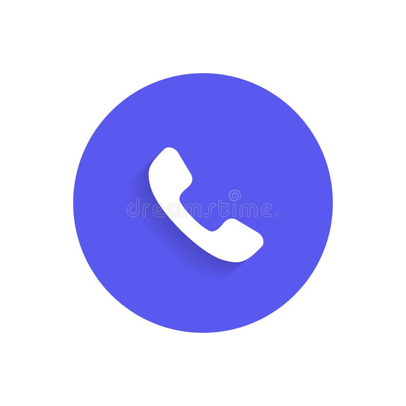 Calling, Phone Call Icon Vector on Circle Button Stock Vector ...