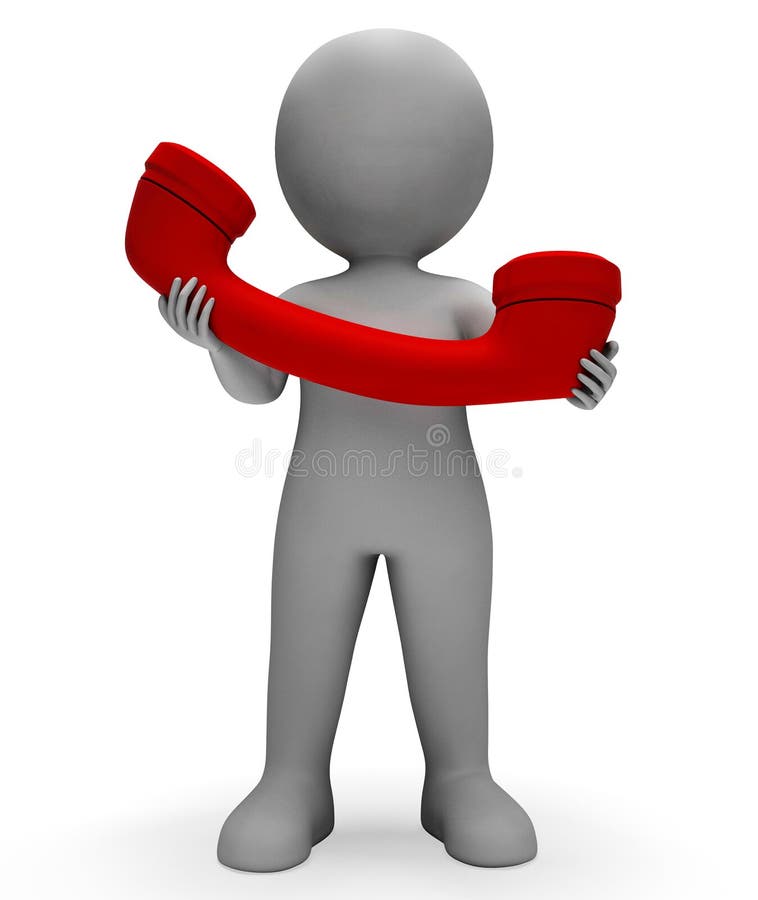 Calling Phone Indicates Talk Communicating and Conversation 3d ...