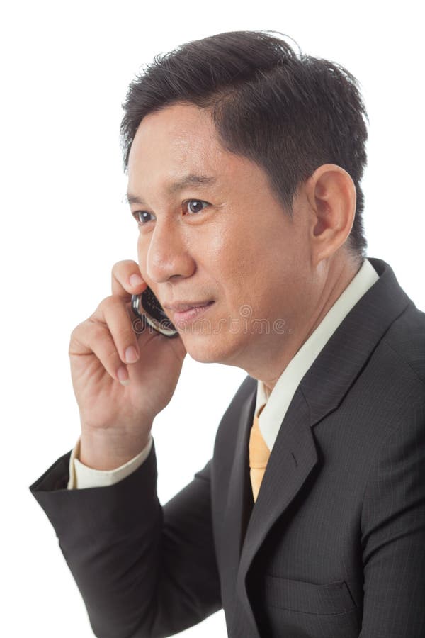Calling on the phone stock photo. Image of portrait, businessman - 49539908