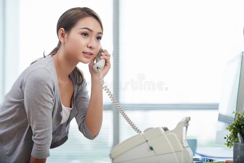 Calling on the phone stock image. Image of occupation - 95603579