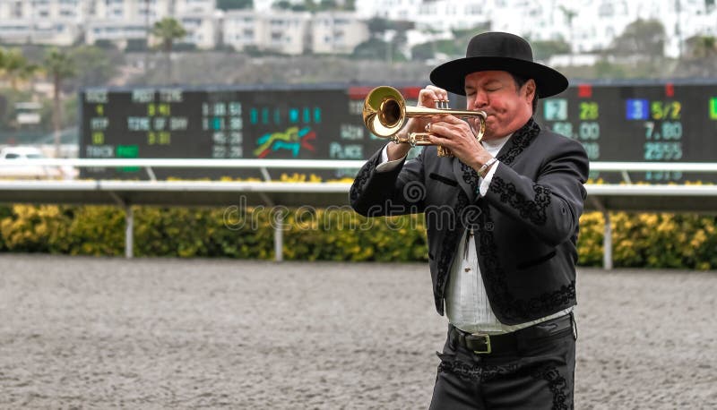 Adult Male Mariachi Playing a Trumpet in a Mexican Wedding Editorial ...