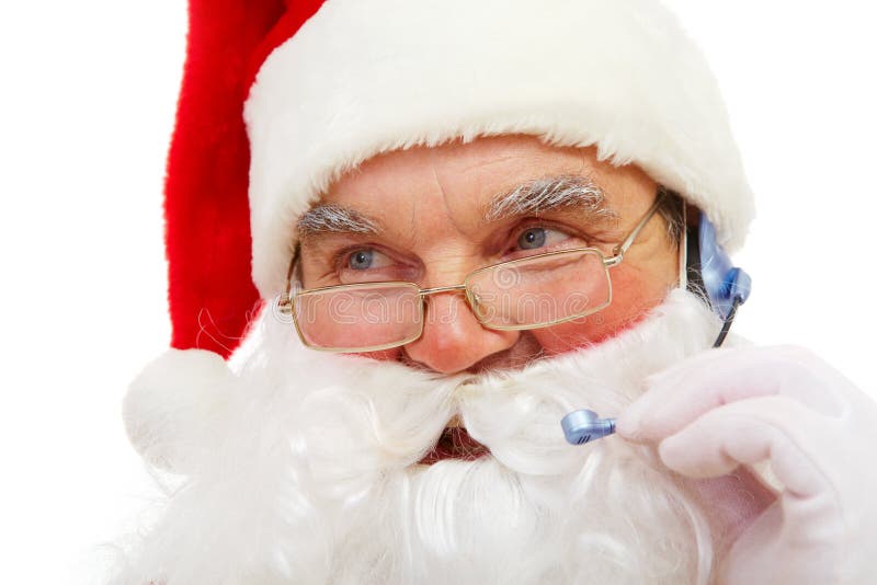 Calling Santa Claus stock image. Image of telephony, santa - 16064155