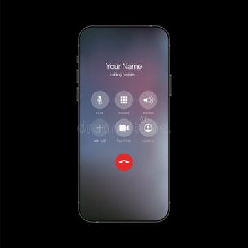 Incoming Call Screen User Interface Mobile Phone Stock Illustrations ...