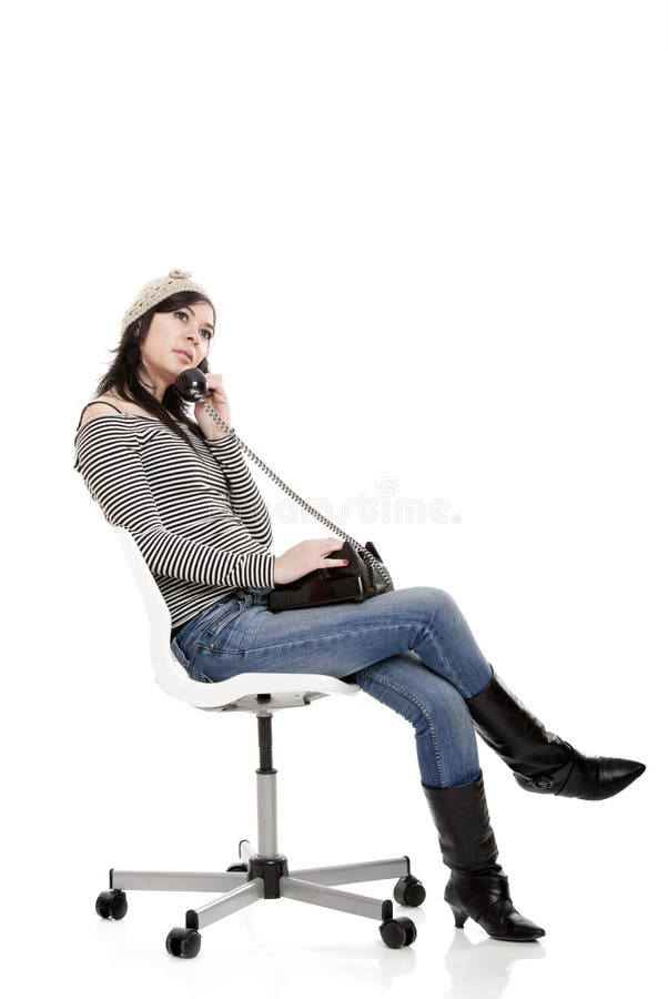 Calling someone stock photo. Image of cute, cellphone - 24043018