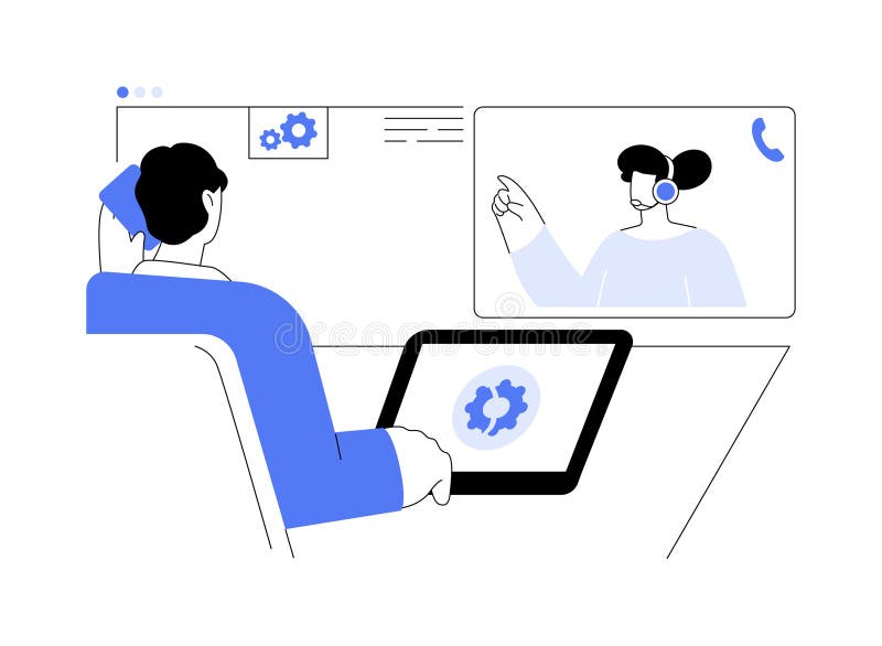 Calling Support Specialist Abstract Concept Vector Illustration. Stock Vector - Illustration of ...