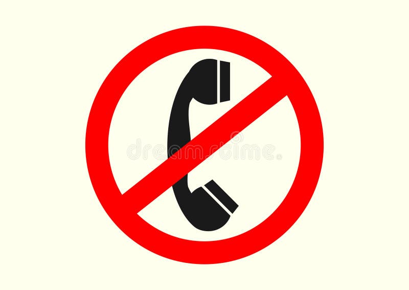 Calling and Talking on the Phone is Strictly Prohibited Stock ...