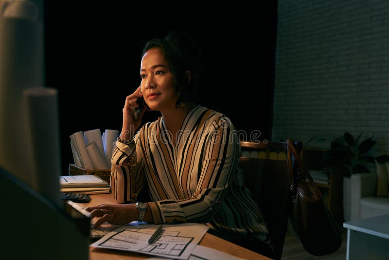 Calling To Client in Other Time Zone Stock Photo - Image of consulting ...