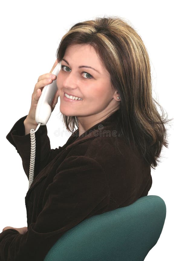 Calling Woman stock image. Image of isolated, female, communicating ...
