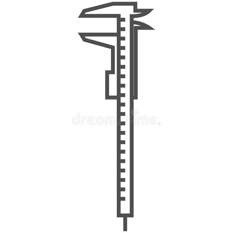 Vernier Tool on White Background. Construction Tool Stock Vector ...