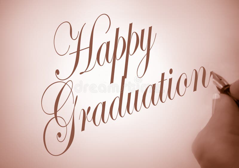 Callligraphy Happy Graduation Stock Image - Image of greeting, happy ...