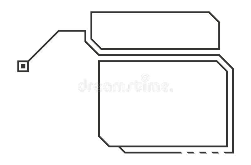 Callout Bar Label. Information Box in Futuristic HUD Style Stock Vector ...