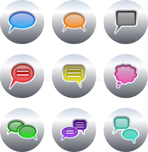 Callout buttons stock illustration. Illustration of elements - 3604853