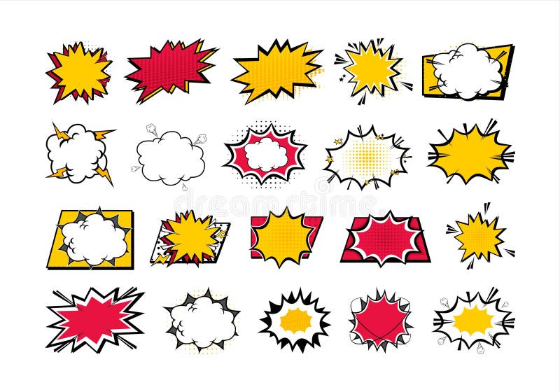 Calout Cartoon Effect Shape Set Stock Vector - Illustration of symbol ...
