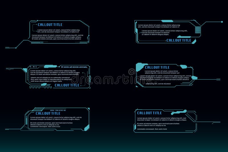 Callout Digital Futuristic Information UI Template Vector Set. Stock ...