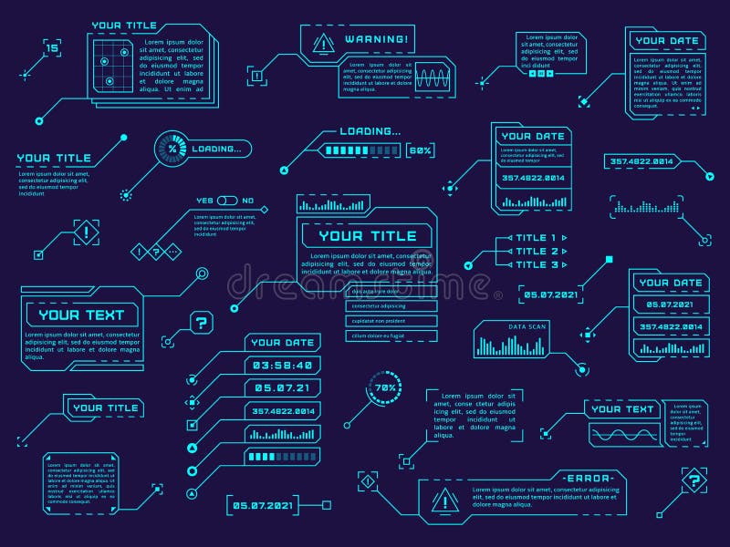 Callout Elements. Futuristic Design, Text Callouts Panel. Gaming ...