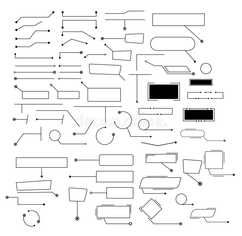 Callouts Titles Set. Vector Titles Collection Stock Vector ...