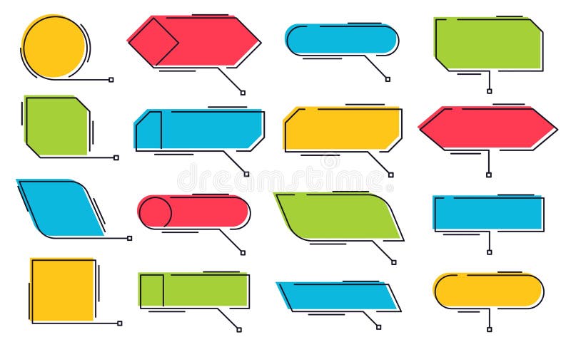 Callouts Titles. Vector Box Digital Callout, Info Content Stock Vector ...