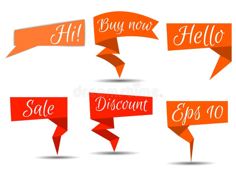 Callouts on a White Background. Set of Blue Callouts. Vector ...